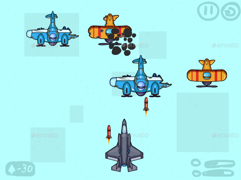 Airplane Game Sprite by fortnes | GraphicRiver