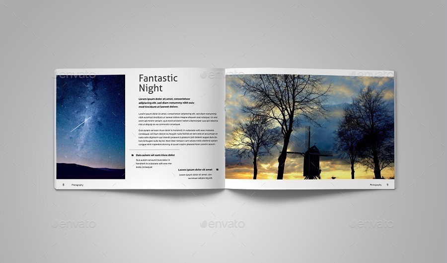 Photography Portfolio/Photo Album (Landscape) vol.2, Print Templates