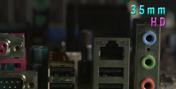 Motherboard Back Panel Connectors, Stock Footage | VideoHive