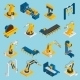 Isometric Robot Machinery, Vectors | GraphicRiver