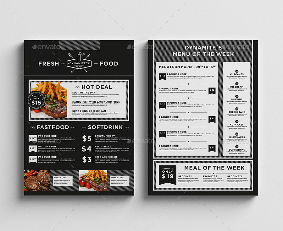 Food Menu Bundle, Print Templates | GraphicRiver
