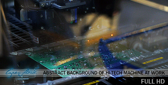 Abstract Background of Hi-Tech Machine at Work, Stock Footage | VideoHive
