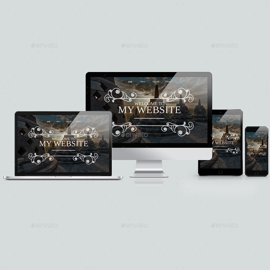 Responsive Mockup Website Screen Devices, Graphics | GraphicRiver