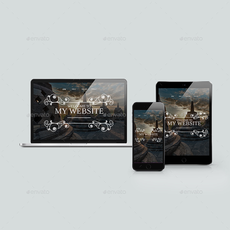 Responsive Mockup Website Screen Devices, Graphics | GraphicRiver