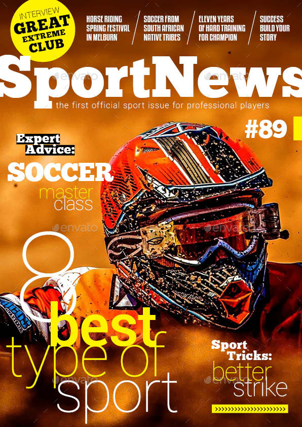 Sport Magazine, Print Templates | GraphicRiver