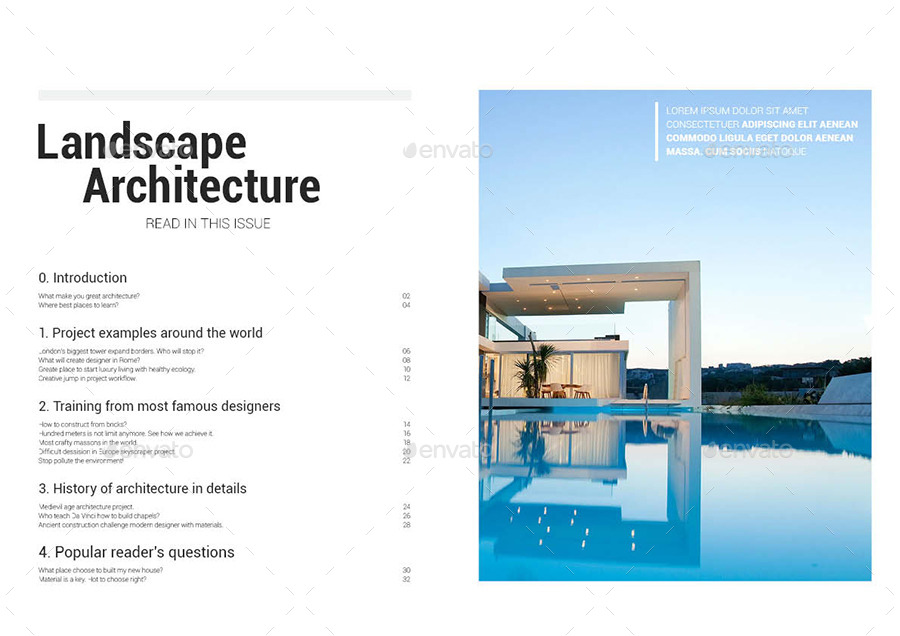Architecture Magazine, Print Templates | GraphicRiver