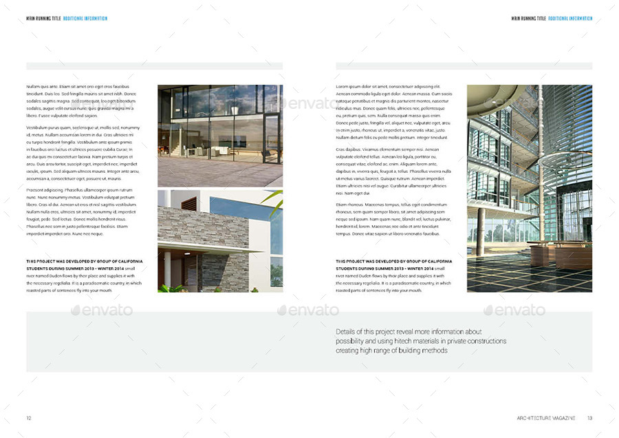 Architecture Magazine, Print Templates | GraphicRiver