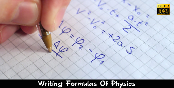Writing Formulas Of Physics 2, Stock Footage | VideoHive