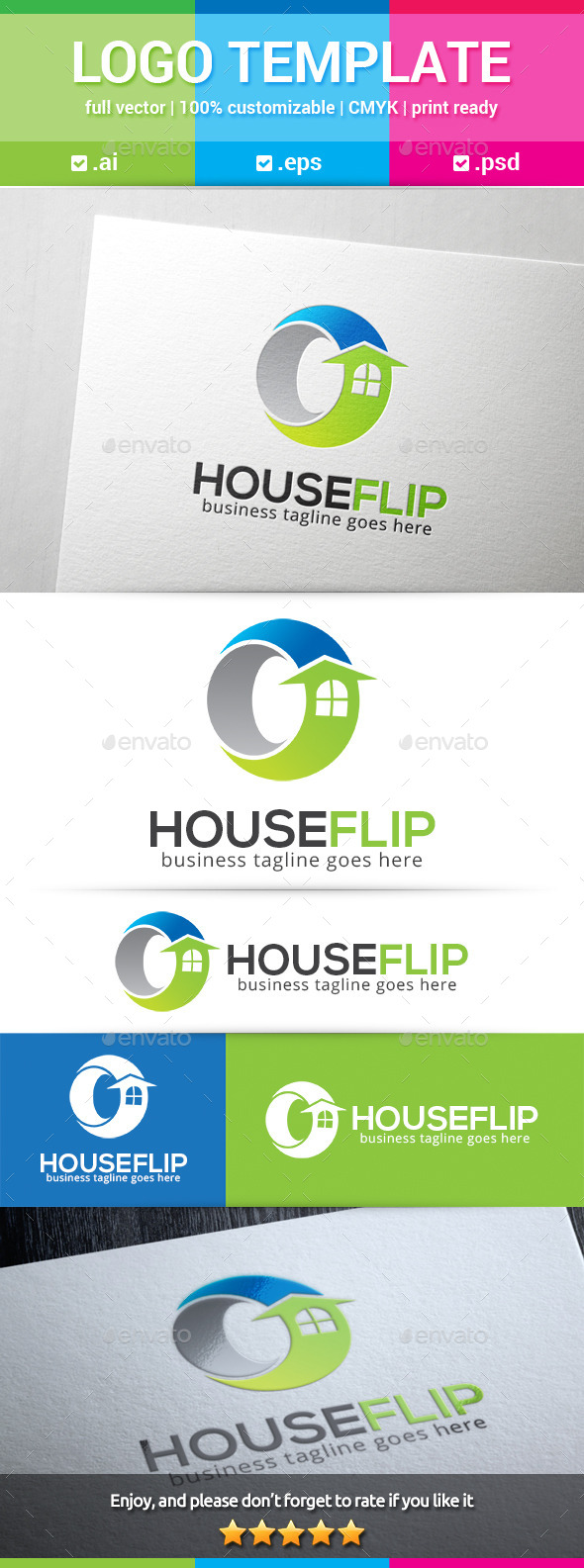 House Flip Logo by orsted46 | GraphicRiver