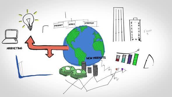 Animation About Global Connectivity And Development, Stock Footage