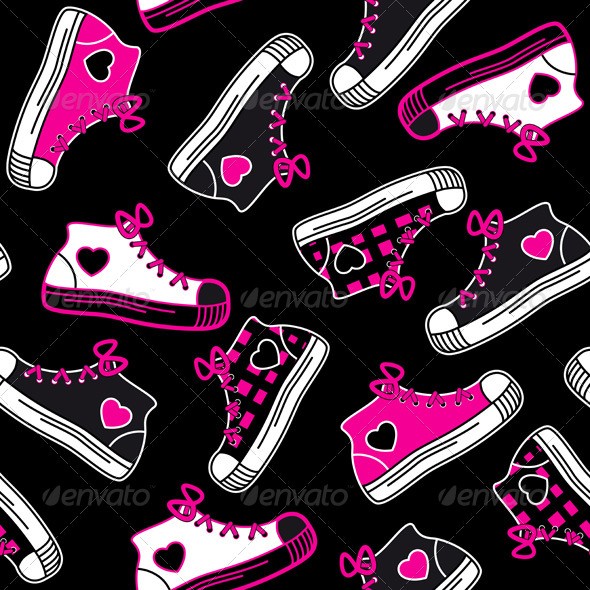 Seamless from emo symbols by ElenaShow | GraphicRiver