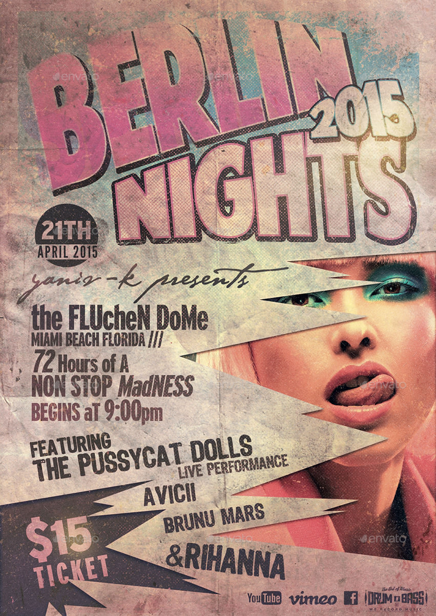 Multi Event Vintage Poster , Print Templates | GraphicRiver