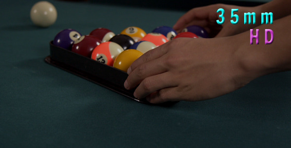 Loading Pool Balls Into A Billiards Rack, Stock Footage | VideoHive