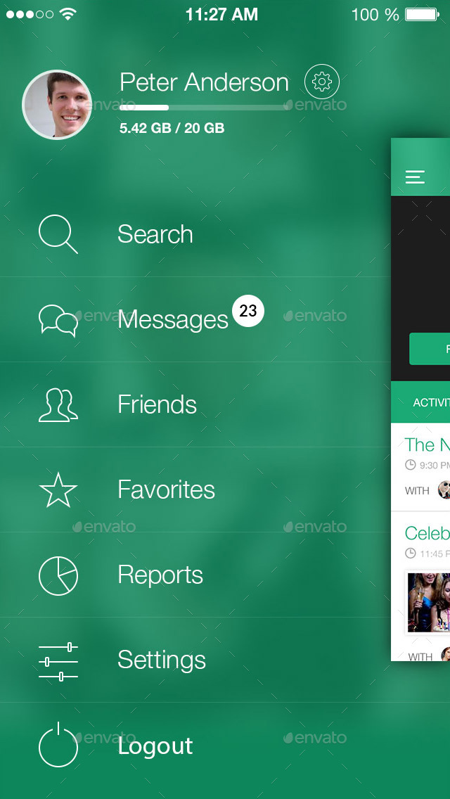 Genius Flat & Transparent Mobile Ui, Web Elements | GraphicRiver