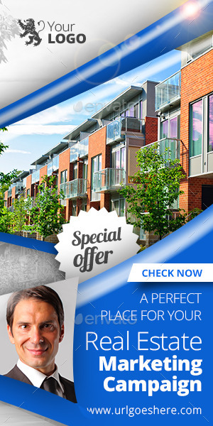 Real Estate Agent Web & Facebook Banners Ads by Belegija | GraphicRiver