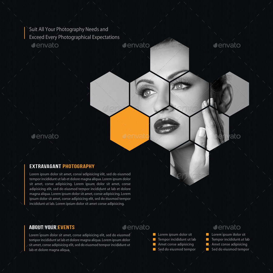 Photography Studio Square 3-Fold Brochure V01, Print Templates ...