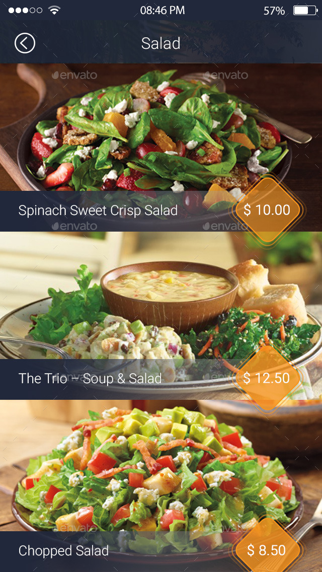Slade Restaurant iOS Mobile App Template, Web Elements | GraphicRiver