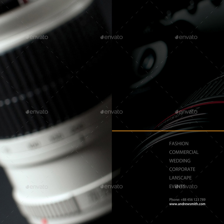 Photography Studio Square 3-Fold Brochure V03, Print Templates ...