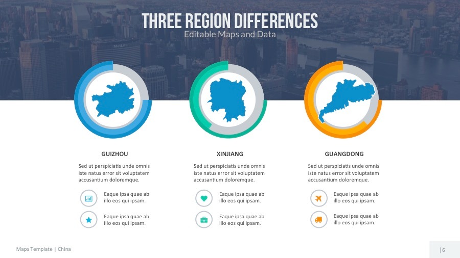 China Map - Editable Map Presentation, Presentation Templates ...