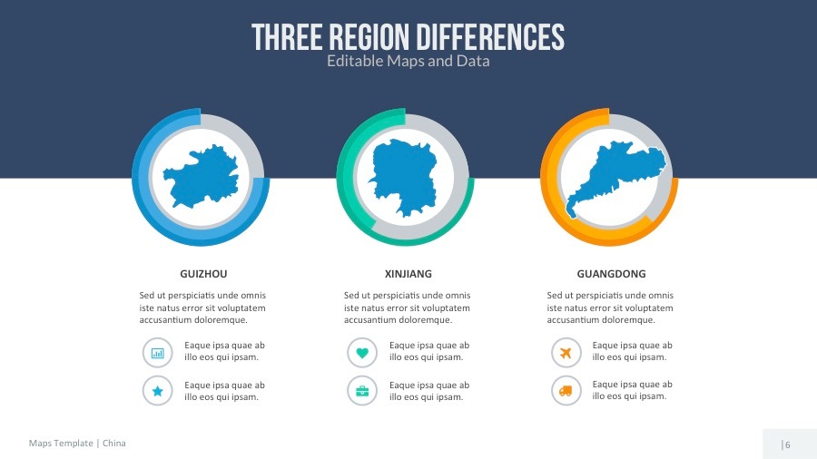 China Map - Editable Map Presentation, Presentation Templates ...