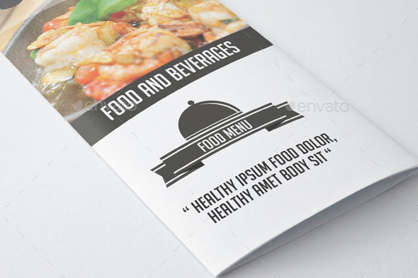 Simple Black White Food Menu, Print Templates | GraphicRiver