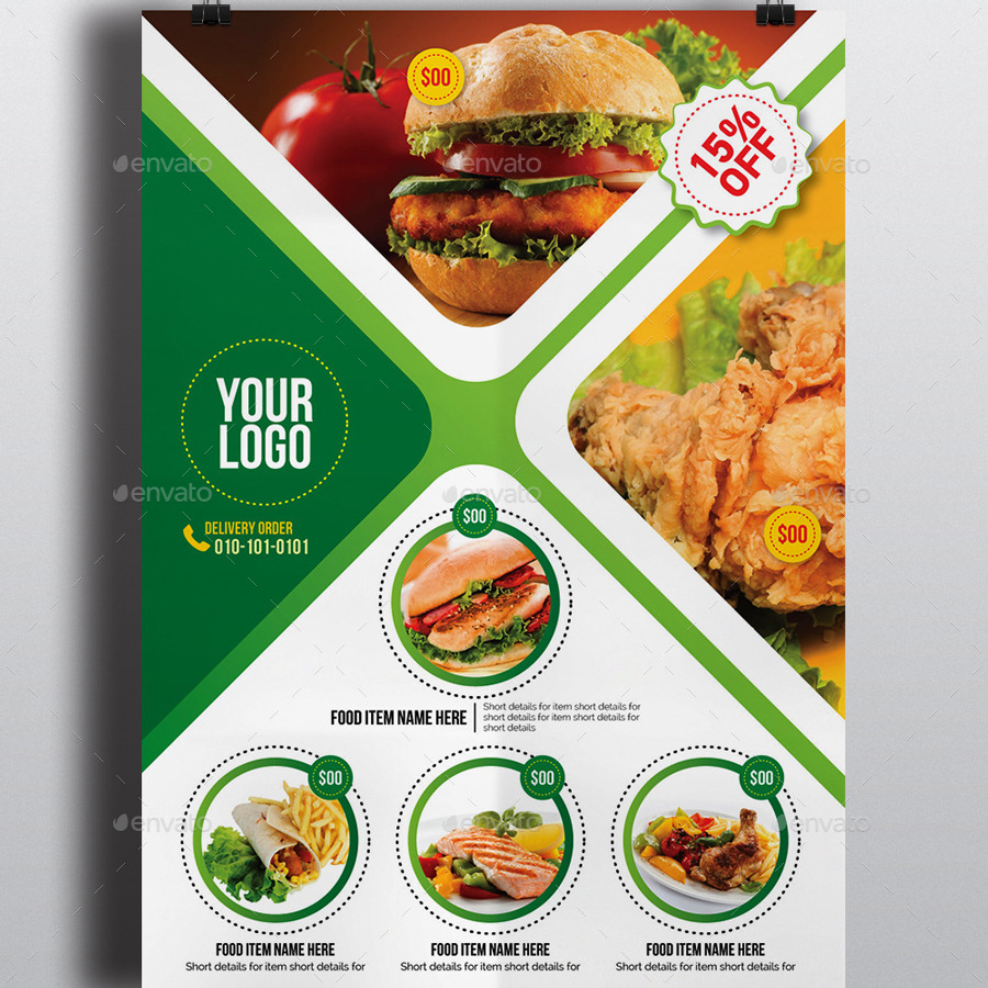 Food Menu Flyer V2, Print Templates | GraphicRiver