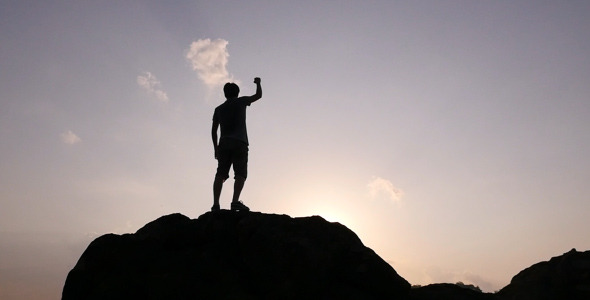 Victorious Man, Stock Footage | VideoHive