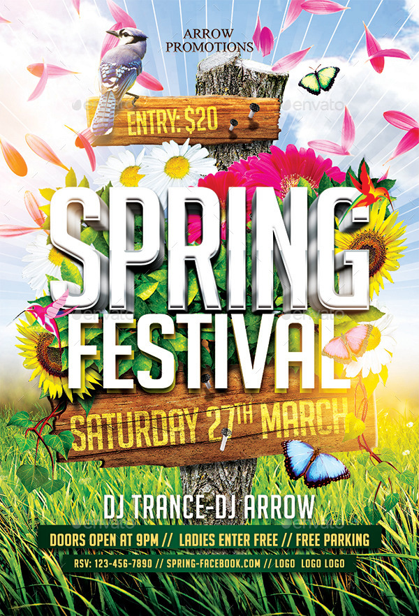 Spring Festival Flyer Bundle, Print Templates | GraphicRiver