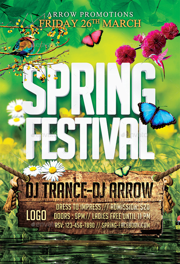 Spring Festival Flyer Bundle, Print Templates | GraphicRiver