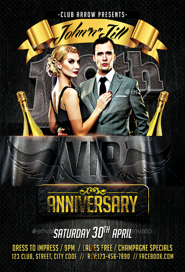 Birthday/ Anniversary Flyer Bundle, Print Templates | GraphicRiver