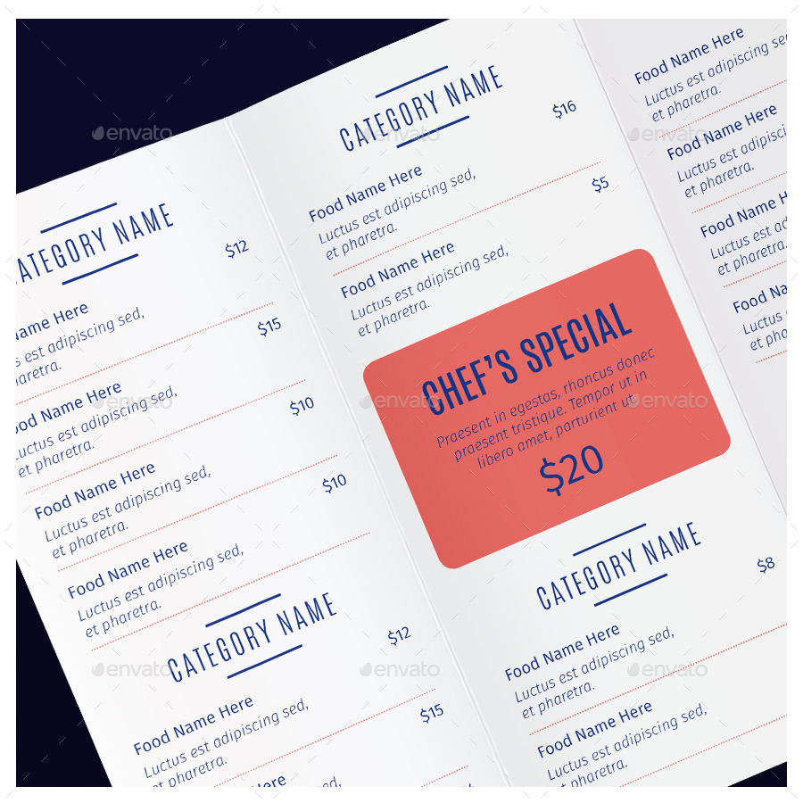 Restaurant Food Menu, Print Templates | GraphicRiver