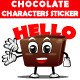 Chocolate Characters Sticker, Vectors | GraphicRiver