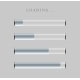 Gray Loading Bars Set With Shine, Vectors | GraphicRiver