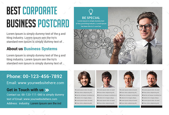Corporate Business Postcards, Print Templates | GraphicRiver