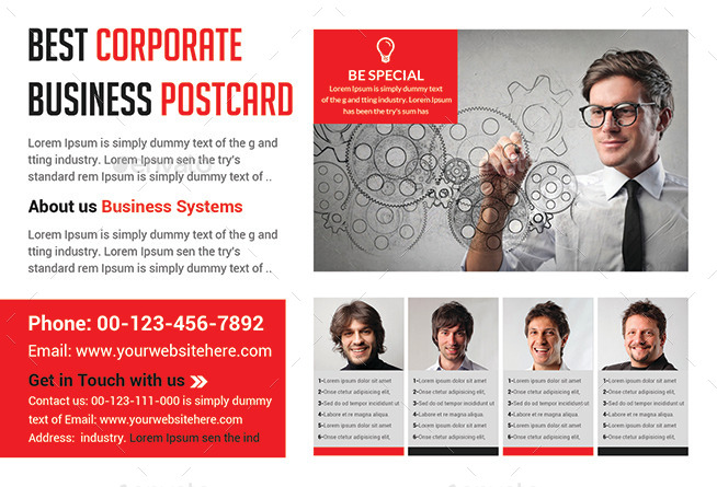 Corporate Business Postcards, Print Templates | GraphicRiver