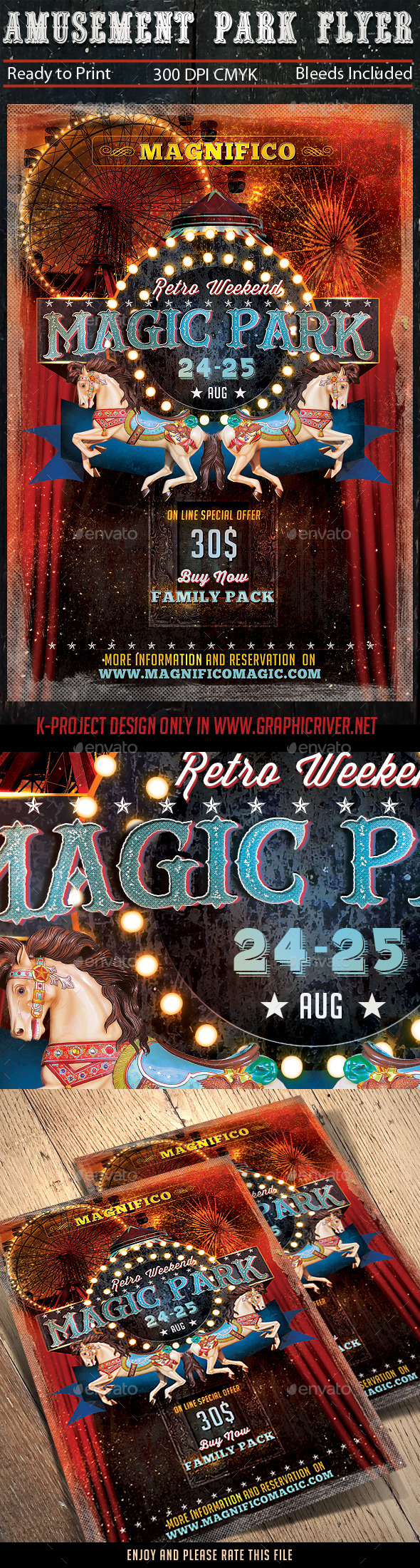 Amusement Park Flyer v2 by k-project | GraphicRiver
