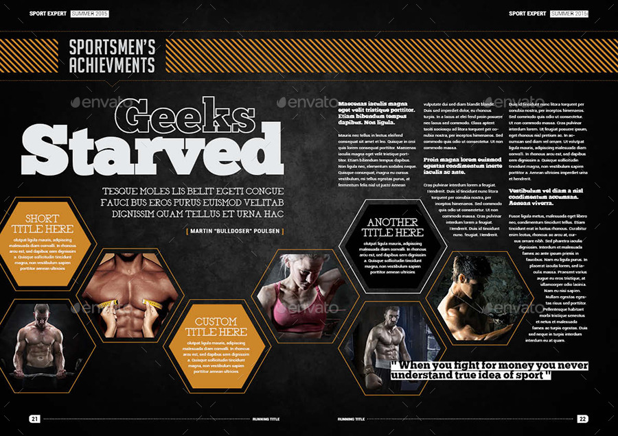 Sport Magazine, Print Templates | GraphicRiver