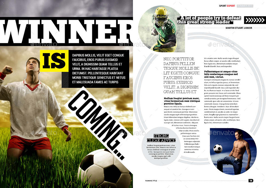 Sport Magazine, Print Templates | GraphicRiver