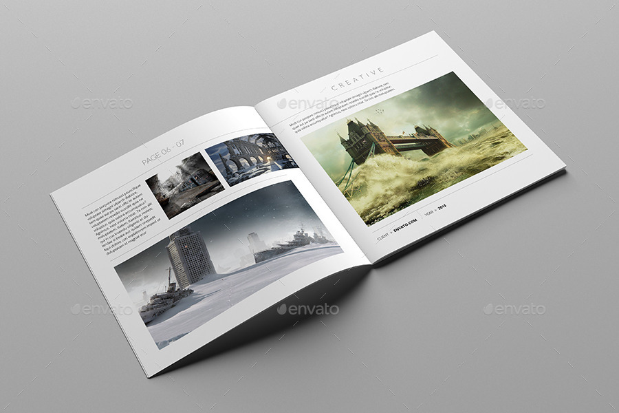 Multipurpose Square Portfolio, Print Templates | GraphicRiver