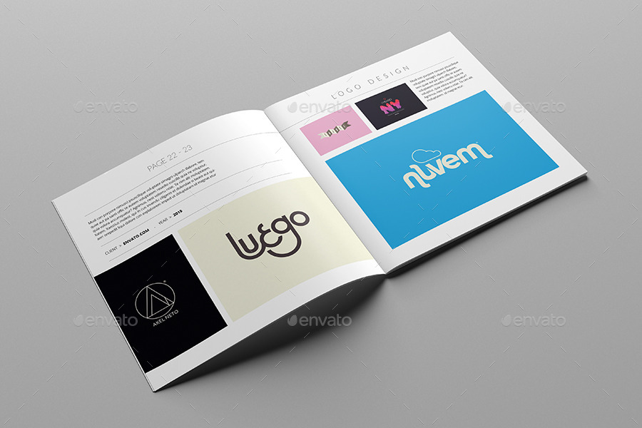 Multipurpose Square Portfolio, Print Templates | GraphicRiver