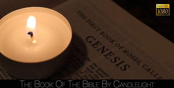 The Book Of The Bible By Candlelight, Stock Footage | VideoHive