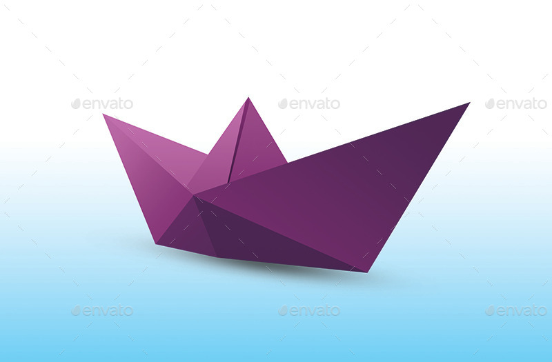 Paper Origami Boat, Graphics | GraphicRiver