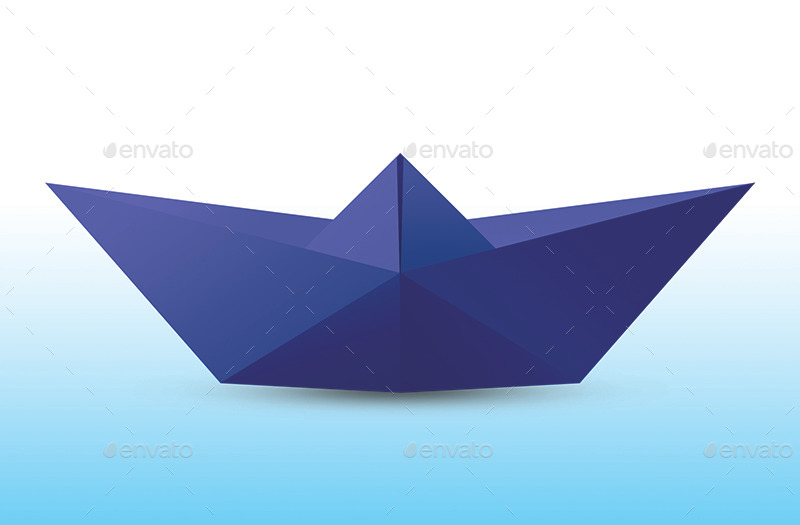Paper Origami Boat, Graphics | GraphicRiver