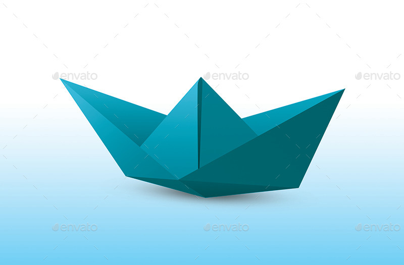 Paper Origami Boat, Graphics | GraphicRiver
