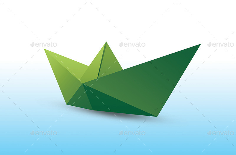 Paper Origami Boat, Graphics | GraphicRiver