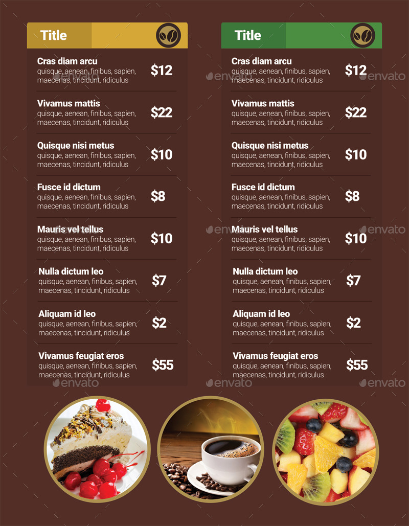 Food Menu Pack, Print Templates | GraphicRiver