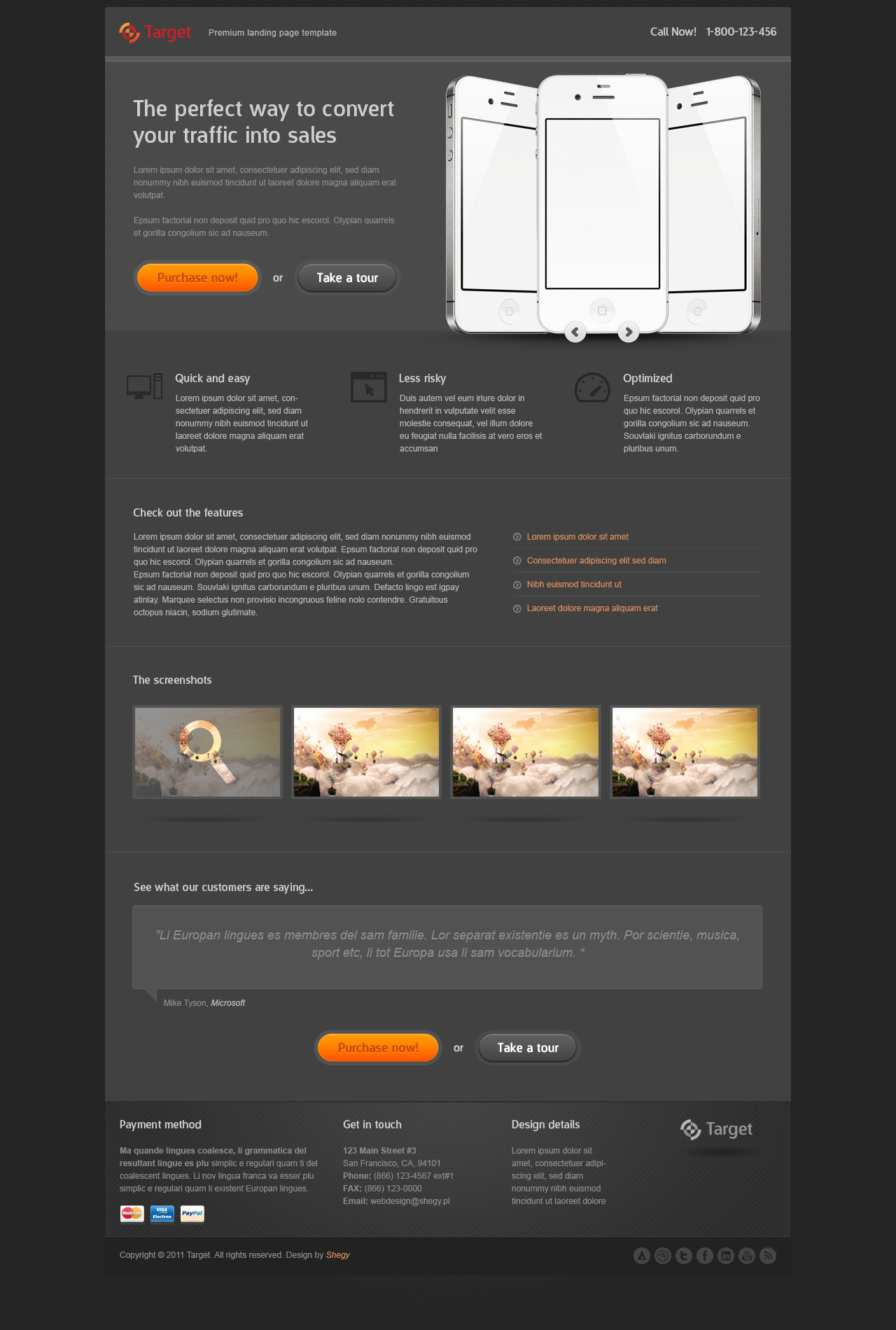 Target - Premium Landing page template by Shegy | ThemeForest