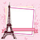 White Frame with Paris and the Eiffel Tower, Vectors | GraphicRiver