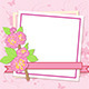 White Frame with Peach Flowers, Vectors | GraphicRiver