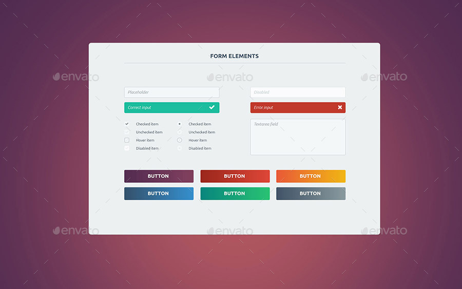 Clean Light And Dark Forms, Web Elements | GraphicRiver